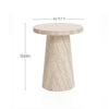 15.7 in. Stone Pattern Round MDF Wood End Table | Wichita Home Outlet